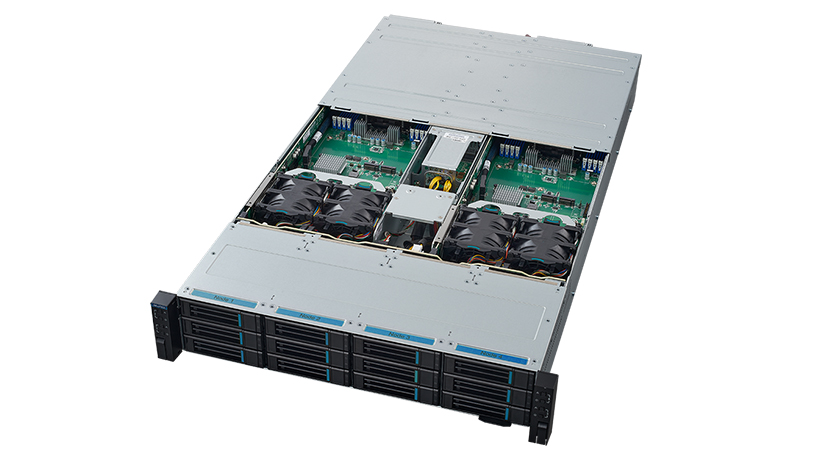 SKY-9234S3 - 2U4N Rackmount Server, Designed for Hyper-converged and Storage Application - 研华